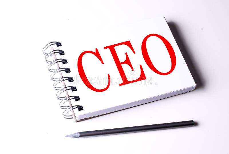 Text CEO on Notebook on the White Background, Business Stock Photo ...