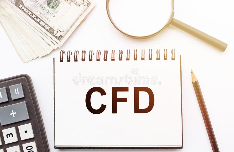 The Text CFD Contract for Difference, on Office Desk with Calculator ...