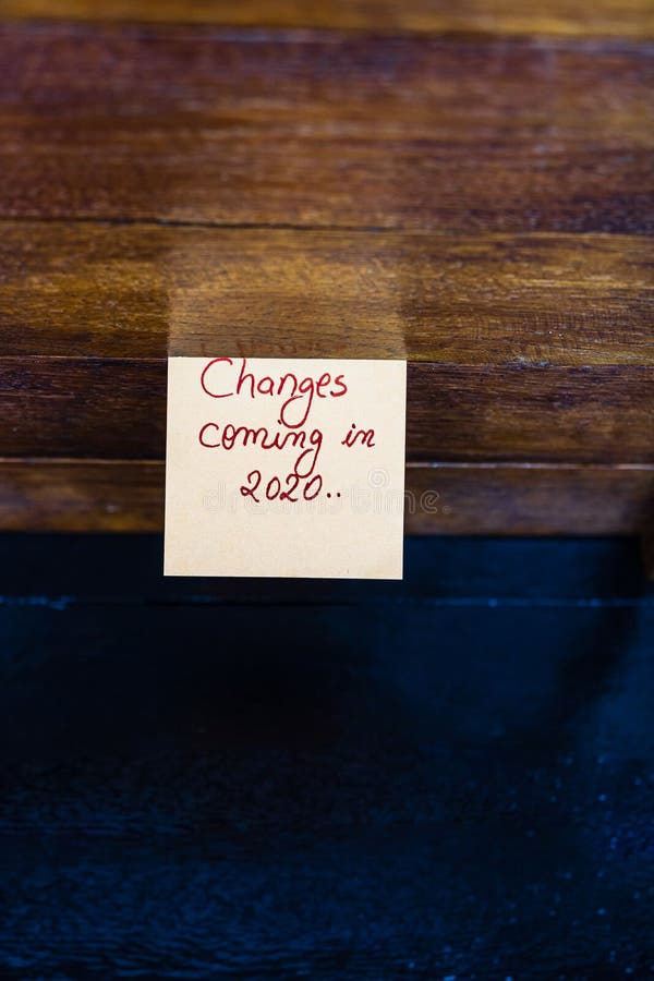 Text Changes Coming in 2020 on Memo Post Reminder. Copy Space Stock ...