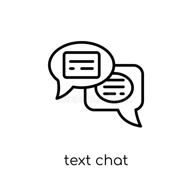 Text Chat Icon. Trendy Modern Flat Linear Vector Text Chat Icon Stock ...