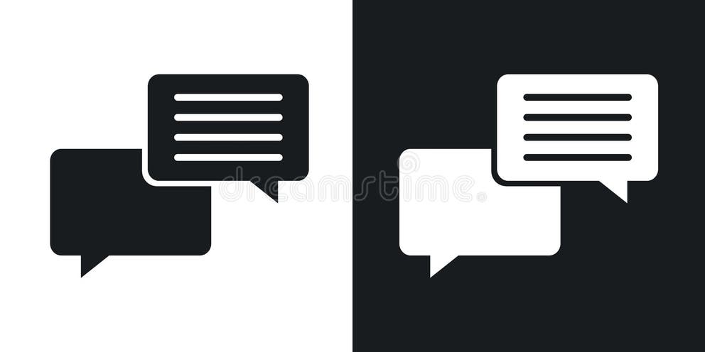 Text Chat Icon Vector Set on White Background Stock Vector ...