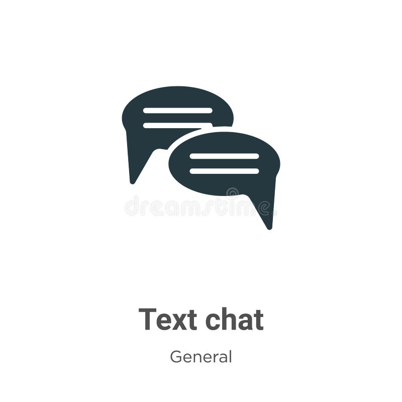 Text Chat Vector Icon on White Background. Flat Vector Text Chat Icon ...