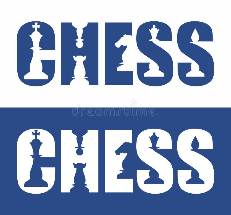 Text - CHESS with Spaces in the Form of Chess Pieces Stock Vector ...