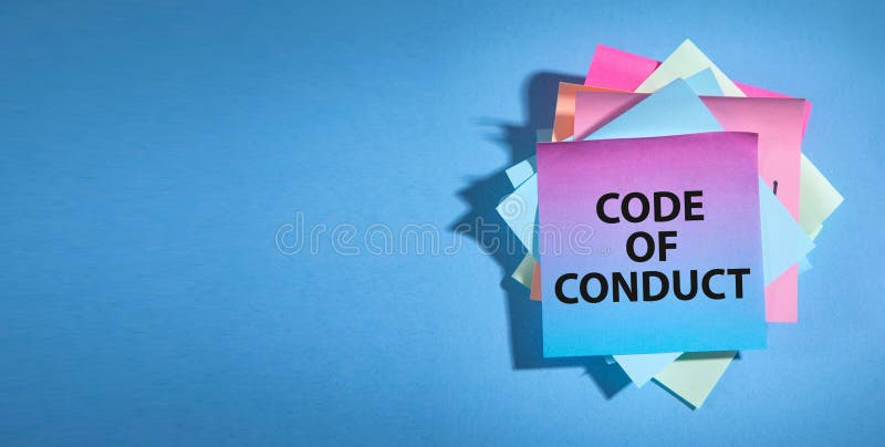 Text Code of Conduct on Sticky Note Stock Image - Image of strategy ...