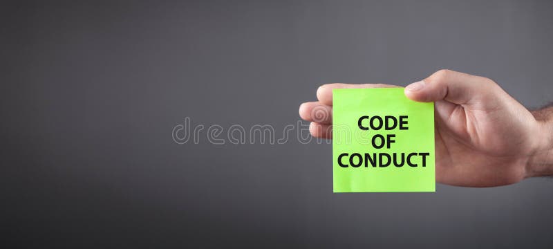 Text Code of Conduct on Sticky Note Stock Photo - Image of business ...