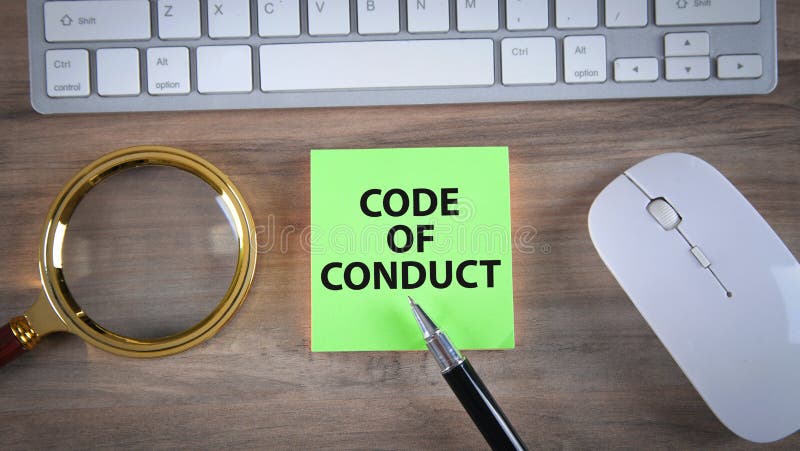 Text Code of Conduct on Sticky Note Stock Image - Image of corporate ...
