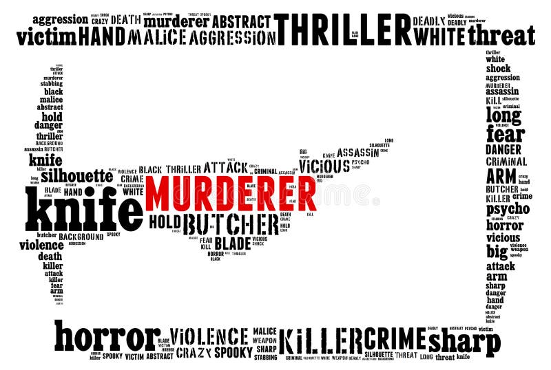 Text Collage of Stabbing stock illustration. Illustration of murder ...