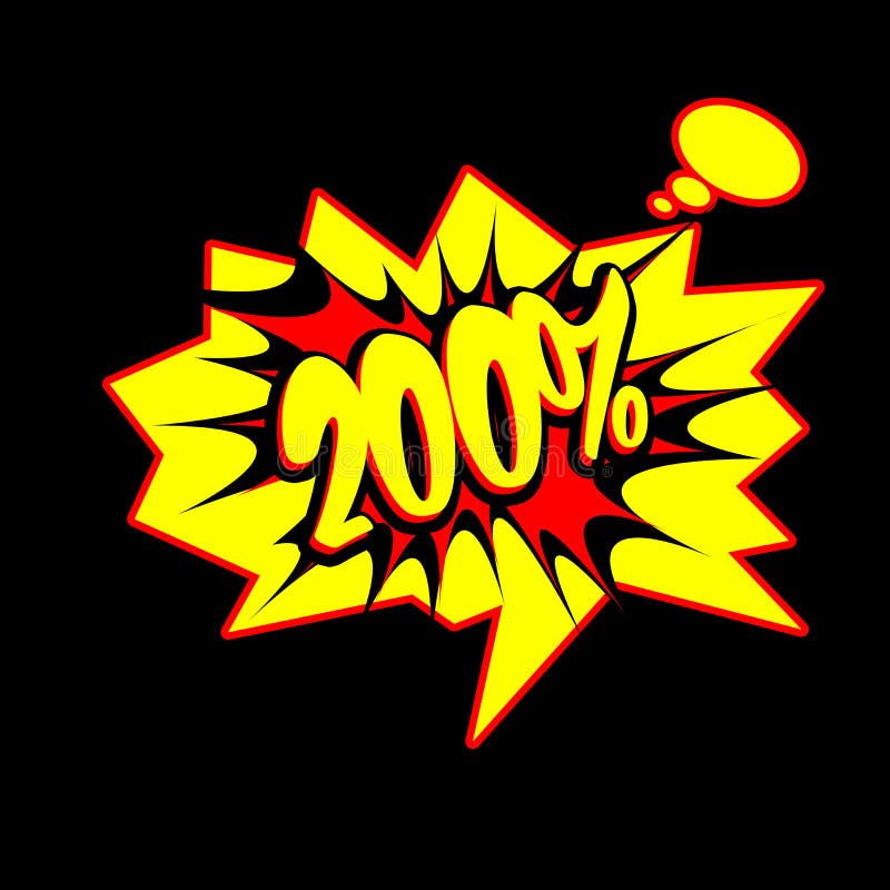 200 Text in Comic Book Style Stock Illustration - Illustration of ...