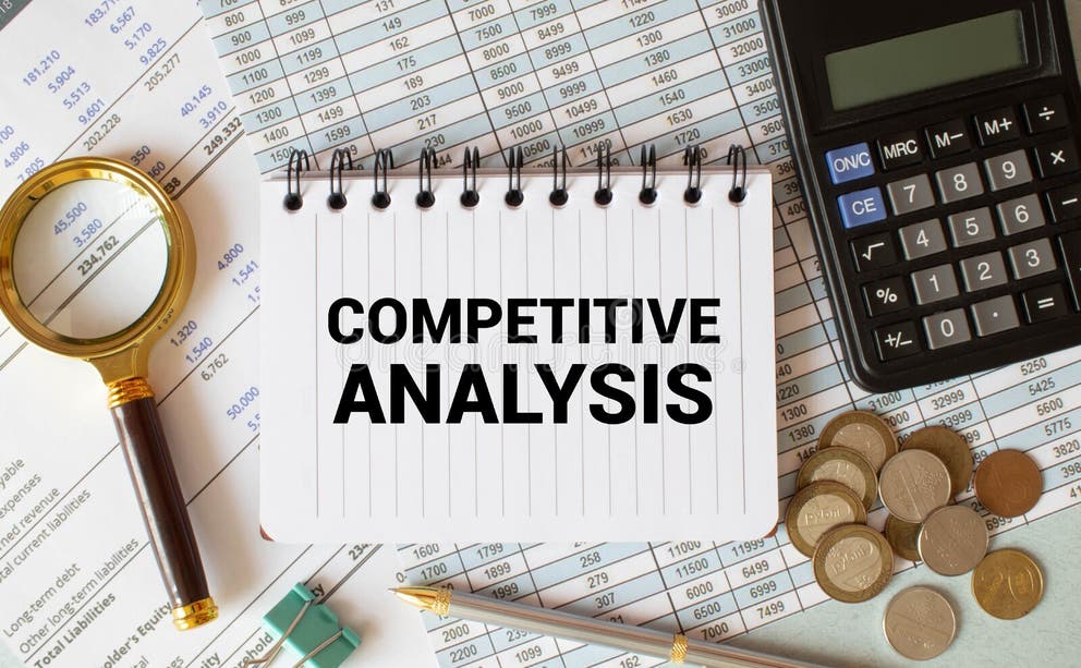 Text COMPETITOR ANALYSIS,on Sticker on Calculator, Business Concept ...