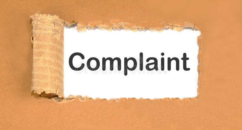The Text Complaint Appearing Behind Stock Photo - Image of office ...