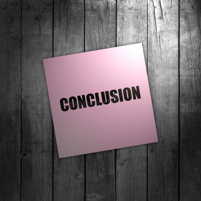 Text Conclusion on White Paper. Business or Education Concept Stock ...