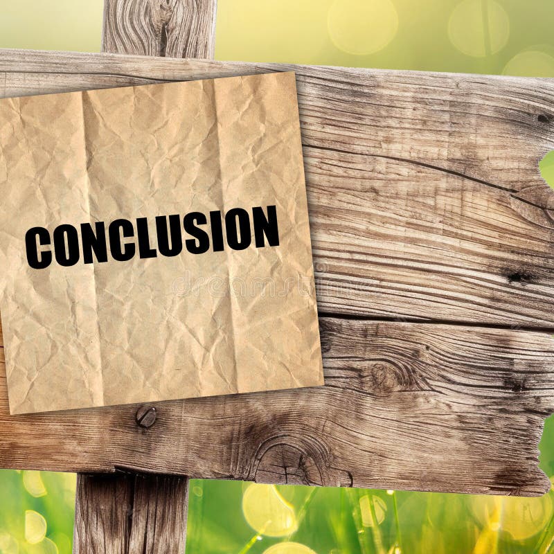 Text Conclusion on White Paper. Business or Education Concept Stock ...