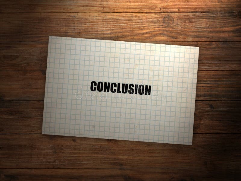 Text Conclusion on White Paper. Business or Education Concept Stock ...