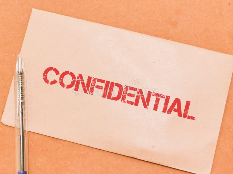 Text CONFIDENTIAL Written on Brown Envelope. Stock Photo - Image of ...