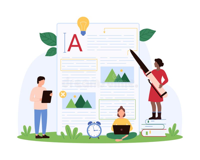 Text Correction, Blog Content Articles Writing and Editing, Proofreading by Tiny People Stock ...