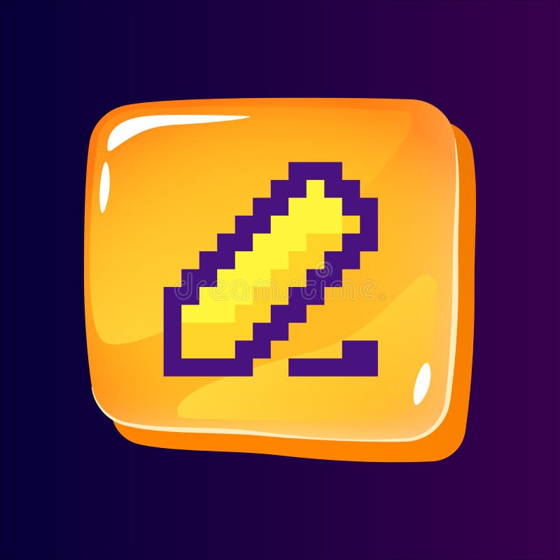 Text Correction Glossy Ui Button with Pixelated Color Icon Stock Vector - Illustration of glass ...