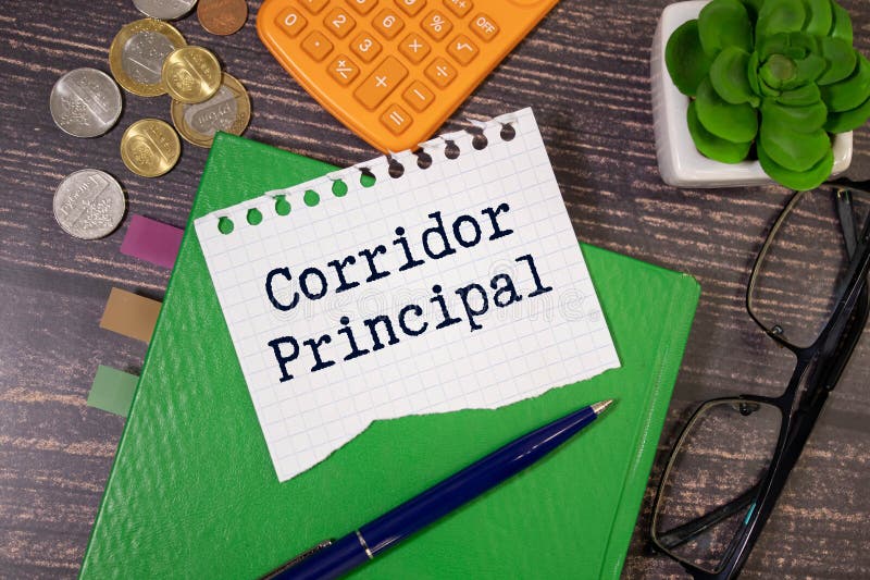 Text Corridor Principal on White Paper, Concept Stock Image - Image of ...