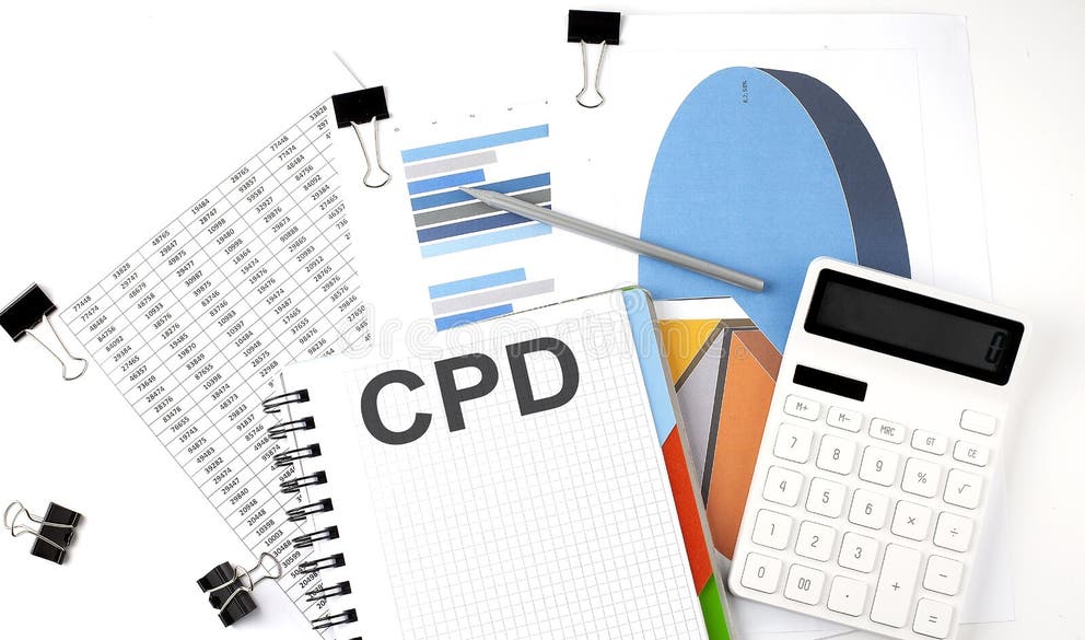 Text CPD on a Notebook on the Diagram and Charts with Calculator and ...