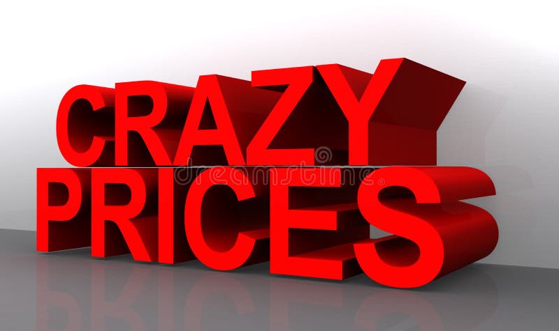 Crazy Prices Design in Pop-art Style. Stock Vector - Illustration of ...