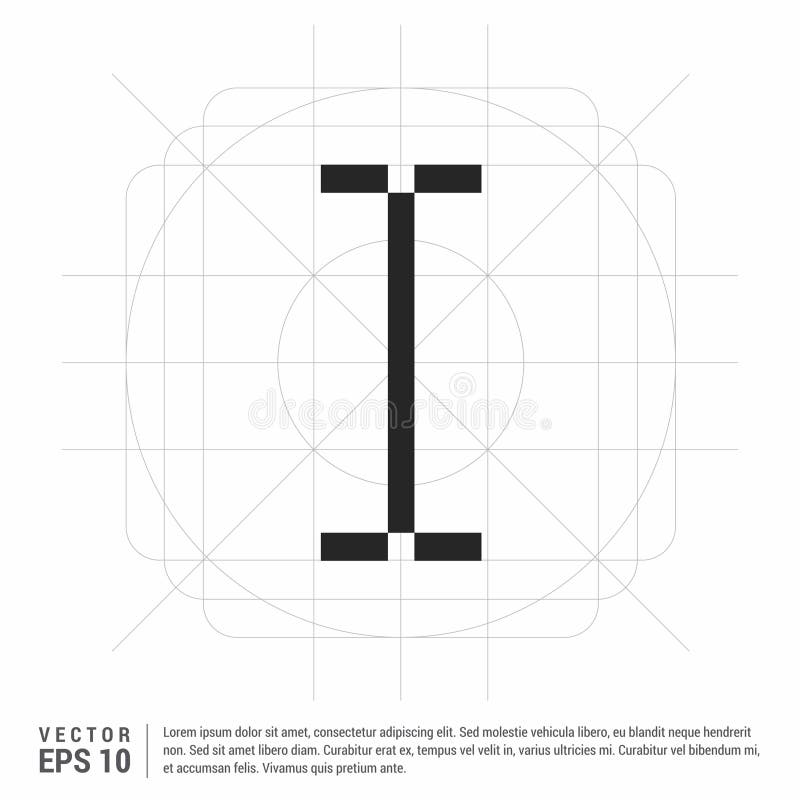 Text Cursor Icon stock vector. Illustration of design - 132408578