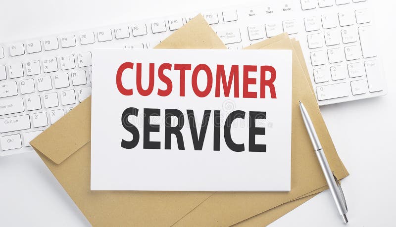 Text CUSTOMER SERVICE on the Envelope on the Keyboard Stock Image ...