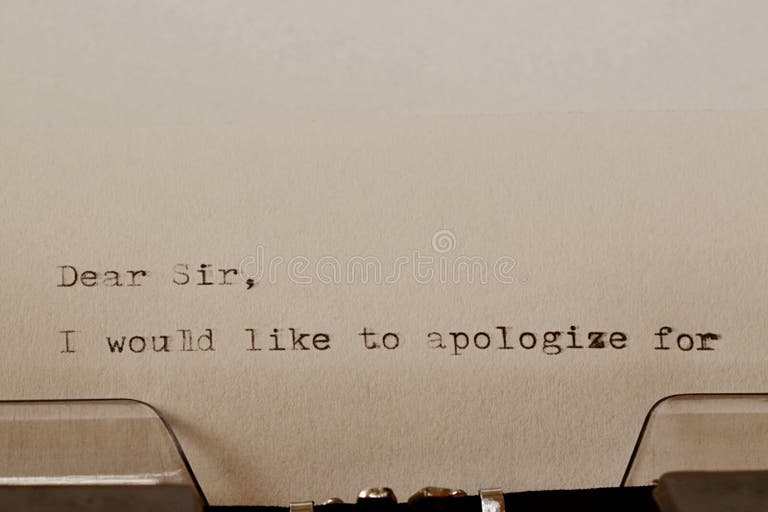 Text Dear Sir Typed on Old Typewriter Stock Photo - Image of letter ...