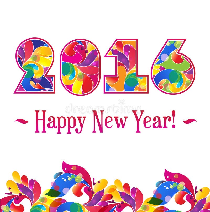 Text 2016 Decorated Colored Pattern Stock Illustrations – 2 Text 2016 ...