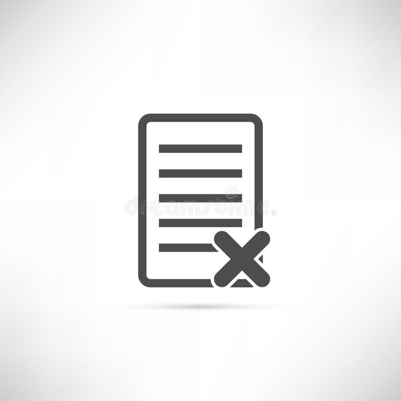 Text Delete Icon stock vector. Illustration of paper - 87665420