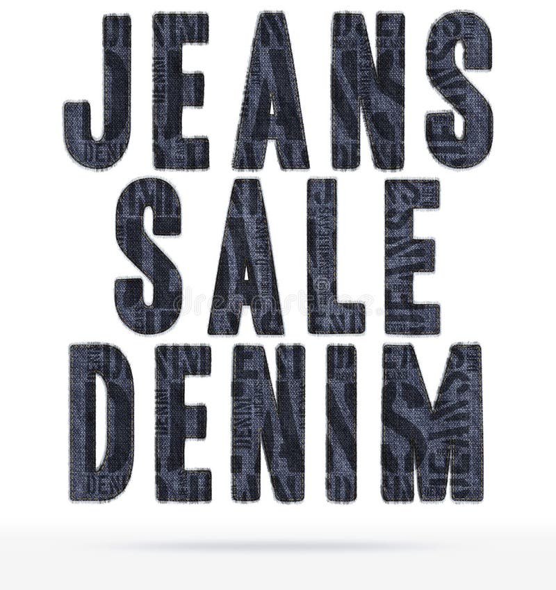 The Text of the Denim Texture Stock Illustration - Illustration of ...