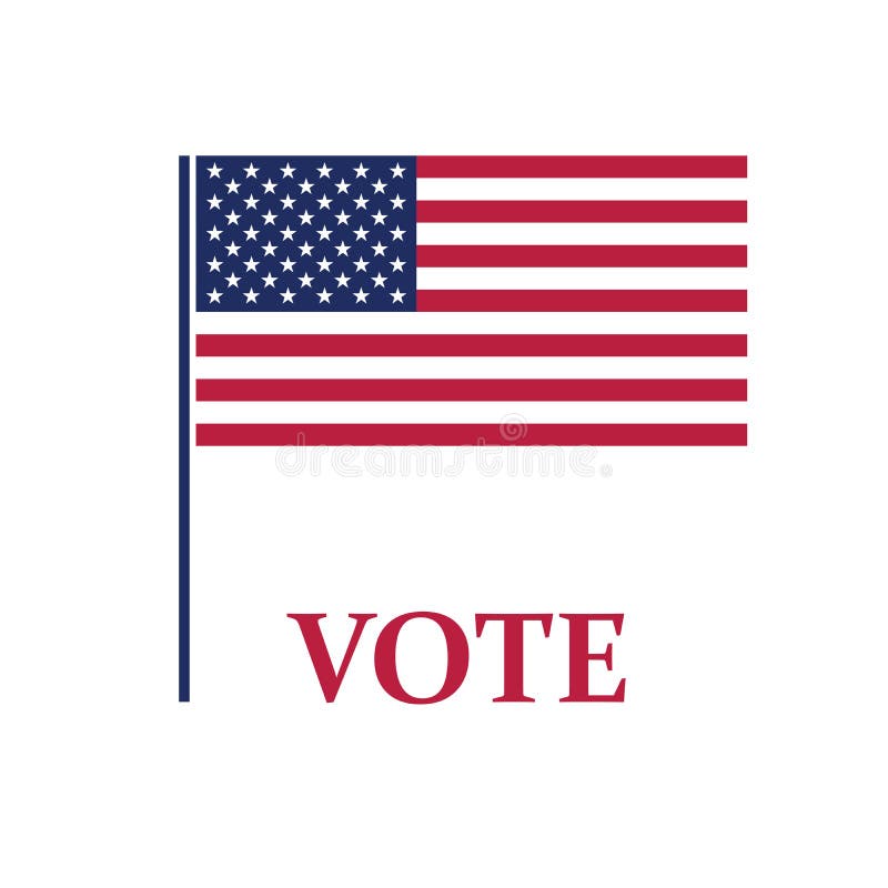 Text Design Concept VOTE. Voting in America. Template Elections Icons ...