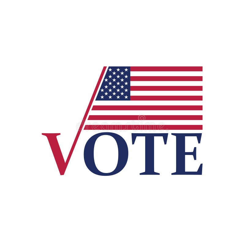 Text Design Concept VOTE. Voting in America. Template Elections Icons ...