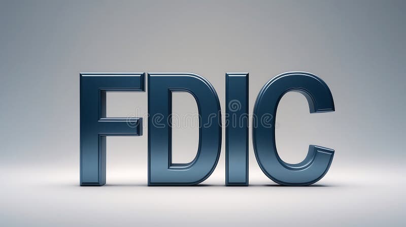 Text Design Featuring the Letters FDIC on a Smooth Background in a ...