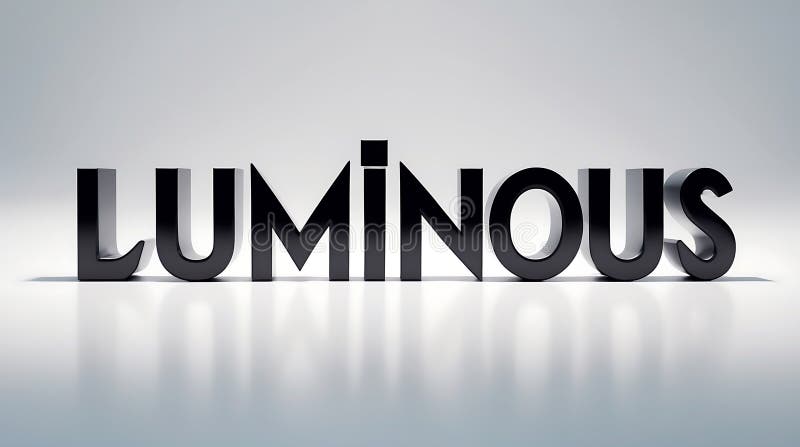 Text Design Featuring the Word Luminous in a Modern, Bold Style on a ...