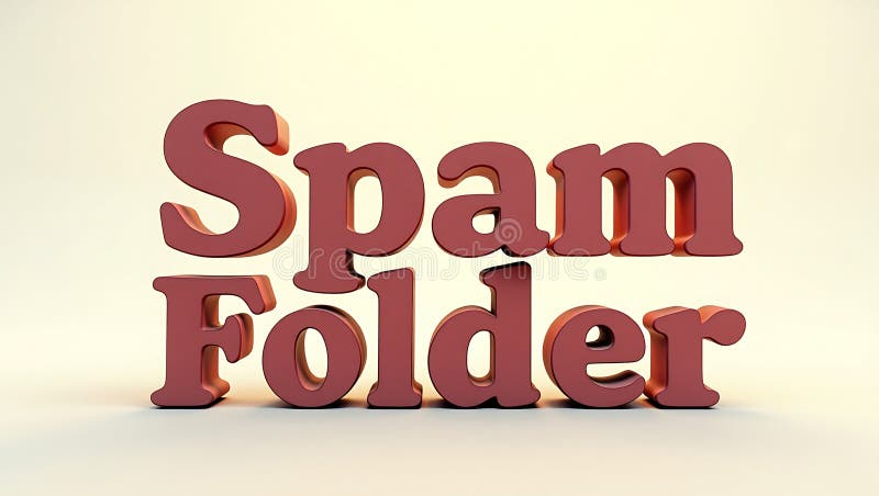 Text Design Highlighting Spam Folder Concept in a Minimalistic Style ...