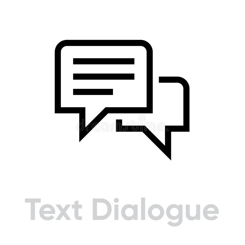 Text Dialogue Chat Message Icon. Single Pictogram Stock Vector ...