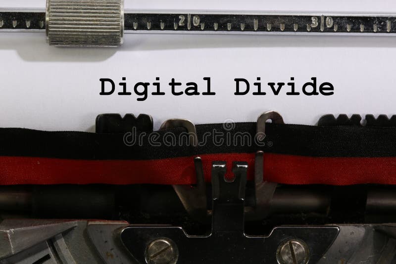 Text Digital Divide Written with the Old Typewriter Stock Image - Image ...