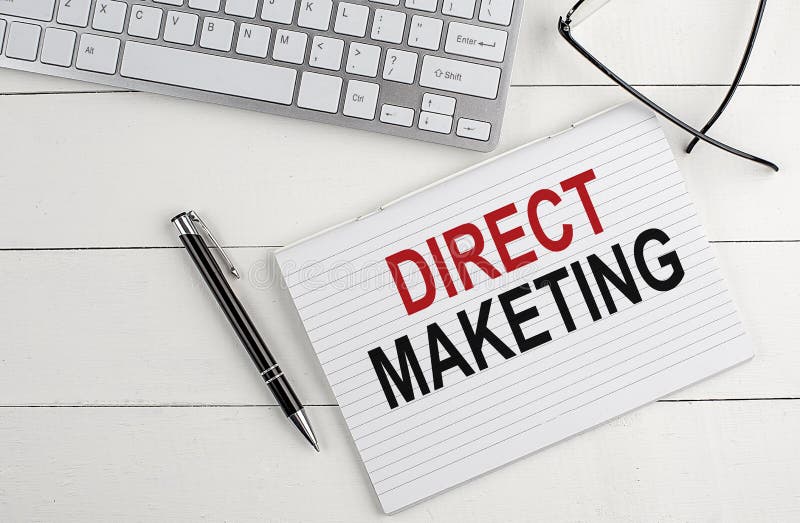 Text DIRECT MARKETING on a Keyboard on White Background Stock ...