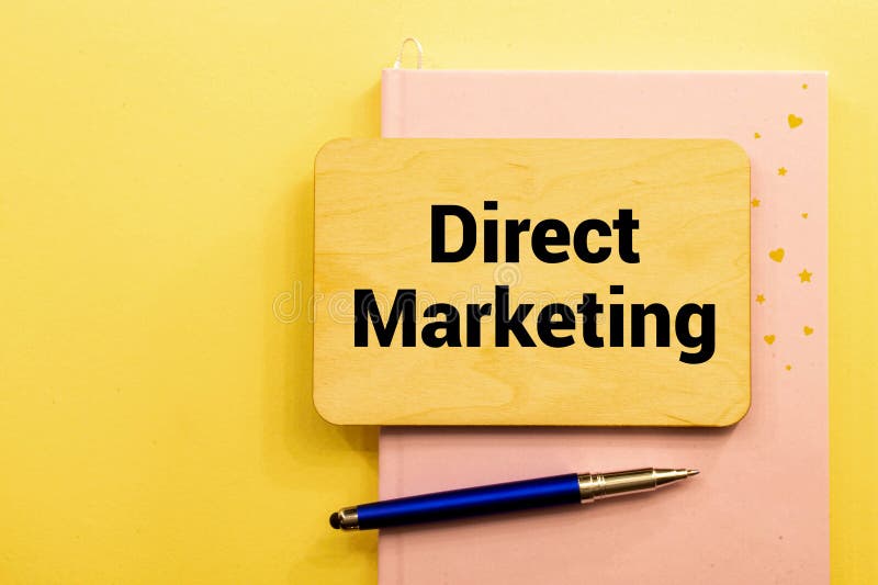 Text DIRECT MARKETING on Keyboard on White Background Stock Image ...