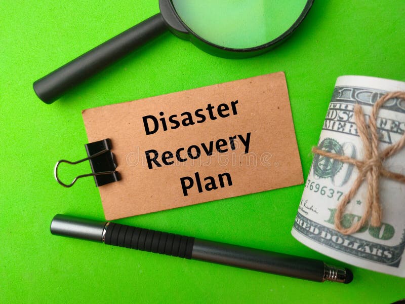 Text Disaster Recovery Plan on Green Background. Stock Photo - Image of ...