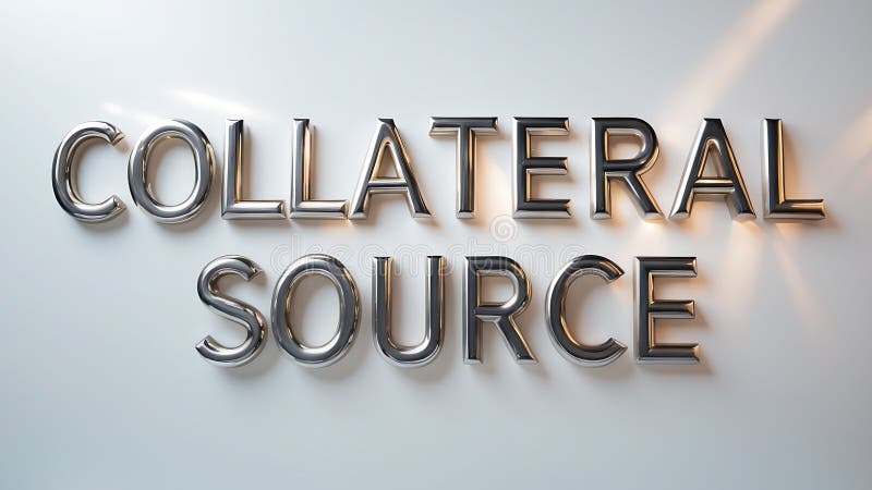 Text Display of Collateral Source on a Wall with Shadow Effects in a ...