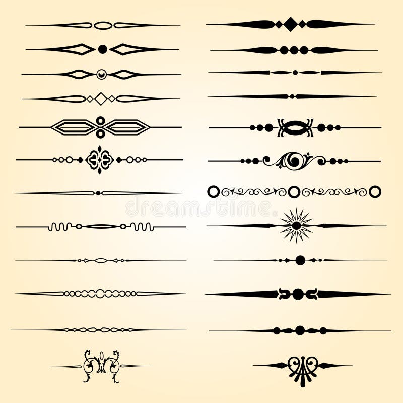 Text Dividers Set stock vector. Illustration of artistic - 14193200