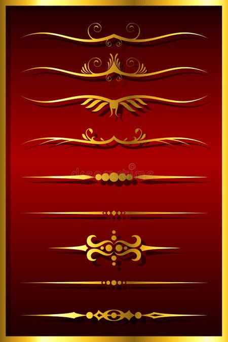 Text Dividers - Page Separators Stock Vector - Illustration of element ...