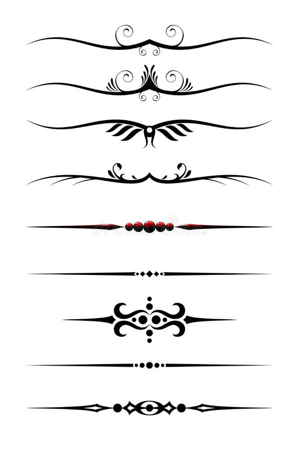 Decorative Text & Paragraph Dividers Stock Vector - Illustration of ...