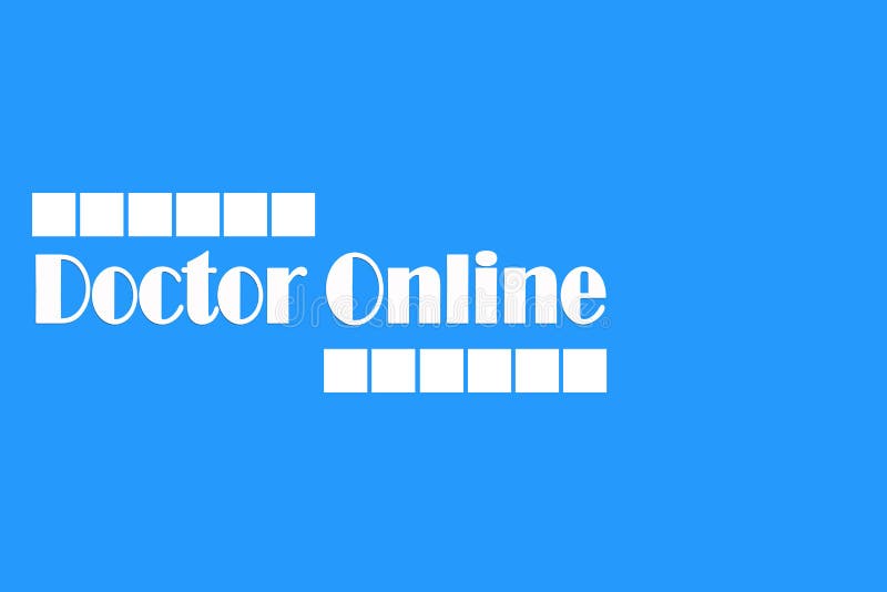 Text Doctor Online. Text Doctor on a Blue Background. Stock ...