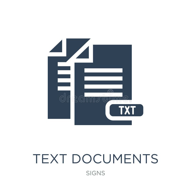 Documents Icon in Trendy Design Style. Documents Icon Isolated on White ...