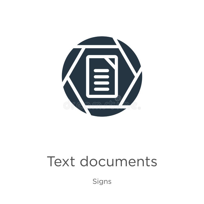 Text Documents Icon Vector. Trendy Flat Text Documents Icon from Signs ...