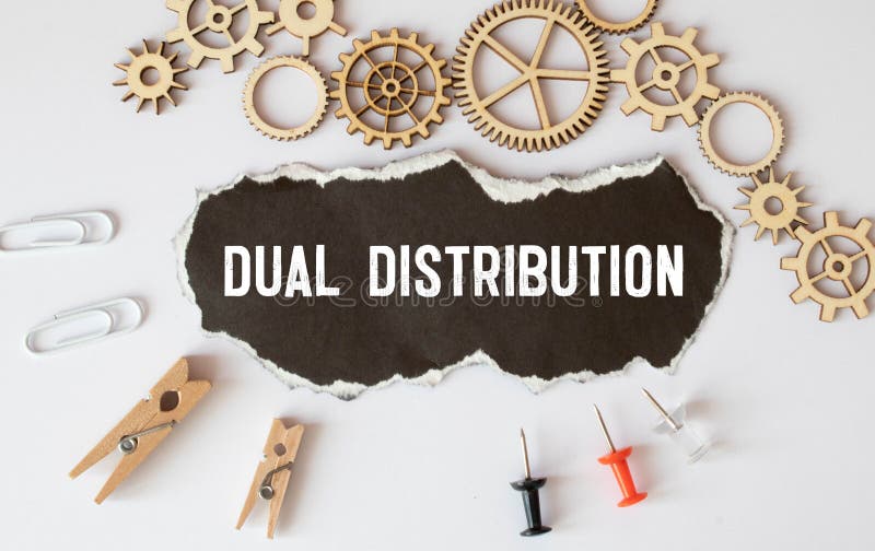 Text Dual Distribution on White Paper, Business Concept Stock Image ...
