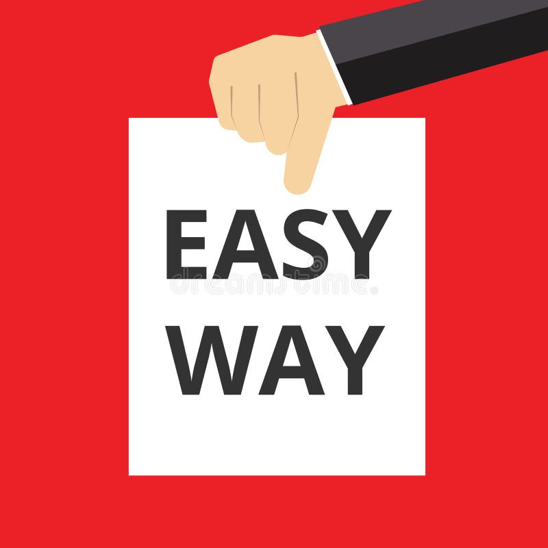 Text Easy Way stock vector. Illustration of solving - 137593423