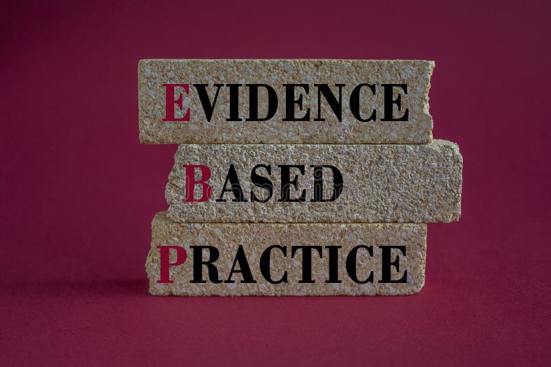 Text EBP Evidence-based Practice Concept on Brick Blocks. Beautiful Red ...
