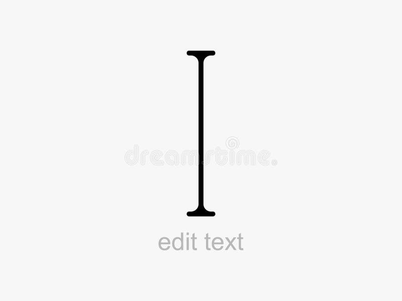 Text Edit Cursor Pointer. Font Input Symbol and Editing of Textual Web ...